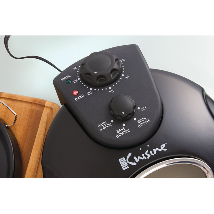 Euro Cuisine Electric Rotating Countertop Pizza Oven with Lid & Reviews ...