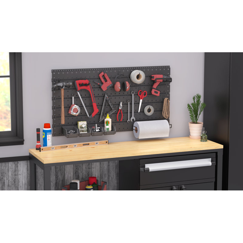 ClosetMaid ProGarage Tool Organizer Slatwall Hang Track Kit, 21.56"H x ...