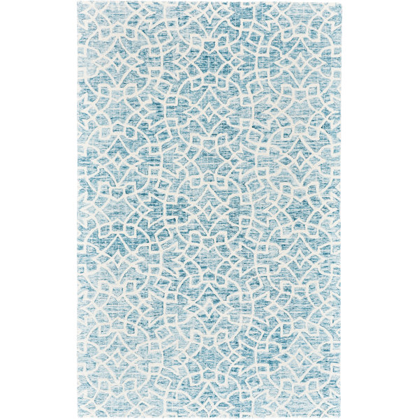 Highland Dunes Ken Handmade Ocean Blue Rug & Reviews | Wayfair