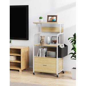 Aiho 3 Tier Mobile Printer Stand with Drawer & Reviews | Wayfair