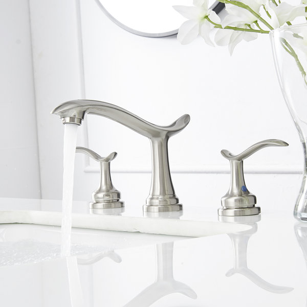 VIBRANTBATH 8-16 Inch 3 Holes 2 Handle Widespread Bathroom Sink Faucet ...
