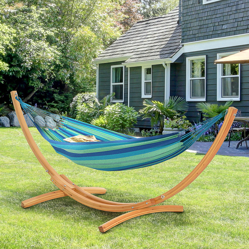 Arlmont & Co. Holzer Wood Hammock Stand & Reviews | Wayfair
