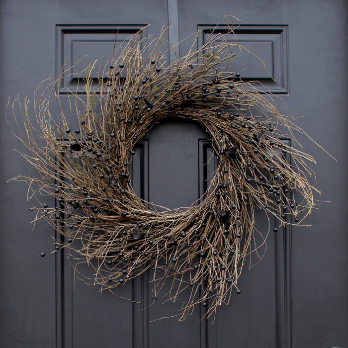 Primrue Handcrafted Faux Birch Wreath | Wayfair