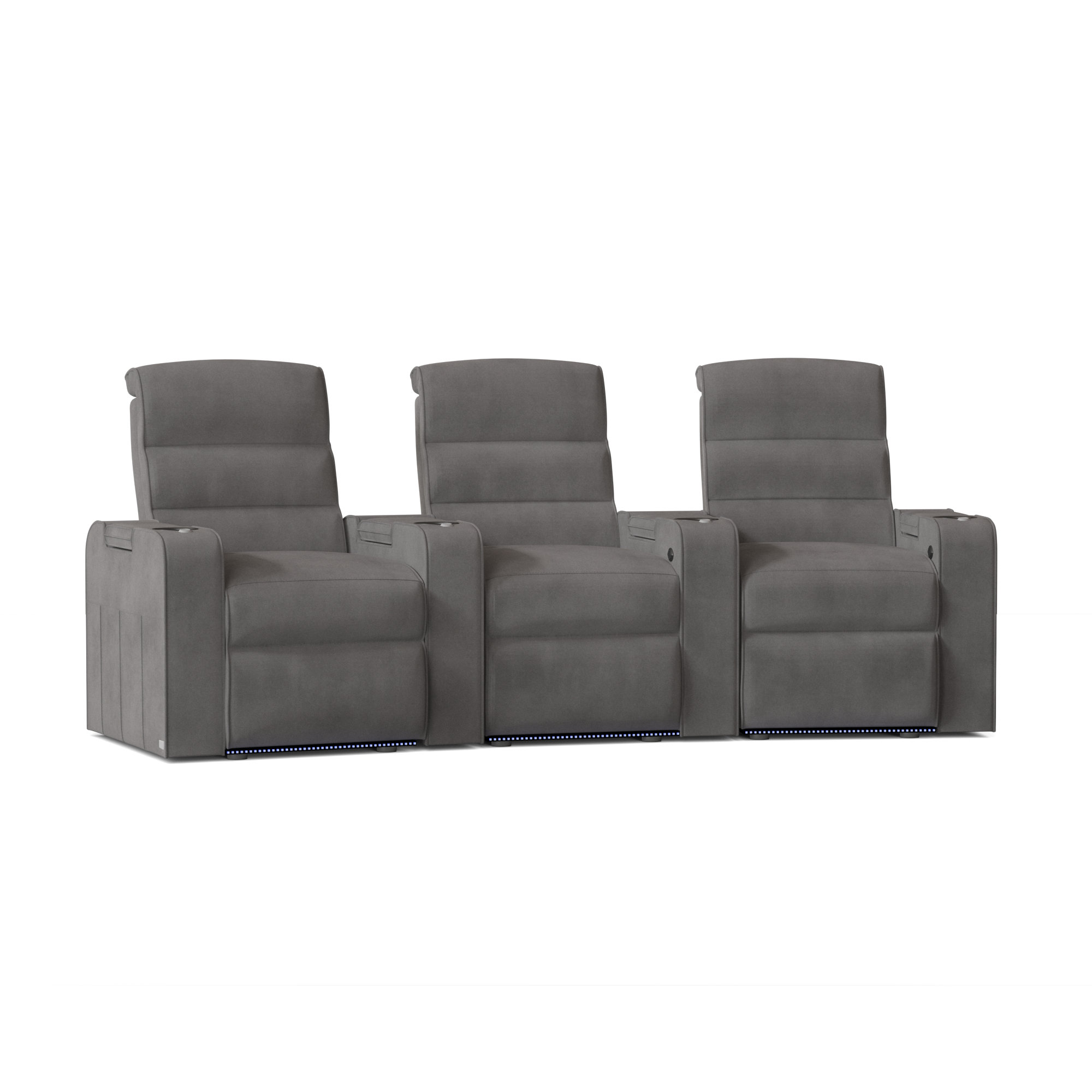 Red Barrel Studio® Magnum Upholstered Power Reclining Home Theater ...