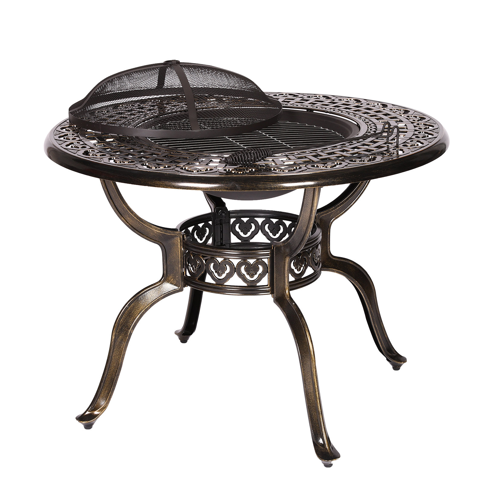 Bloomsbury Market Outdoor Furniture Bbq Dining Table, All Weather Cast ...