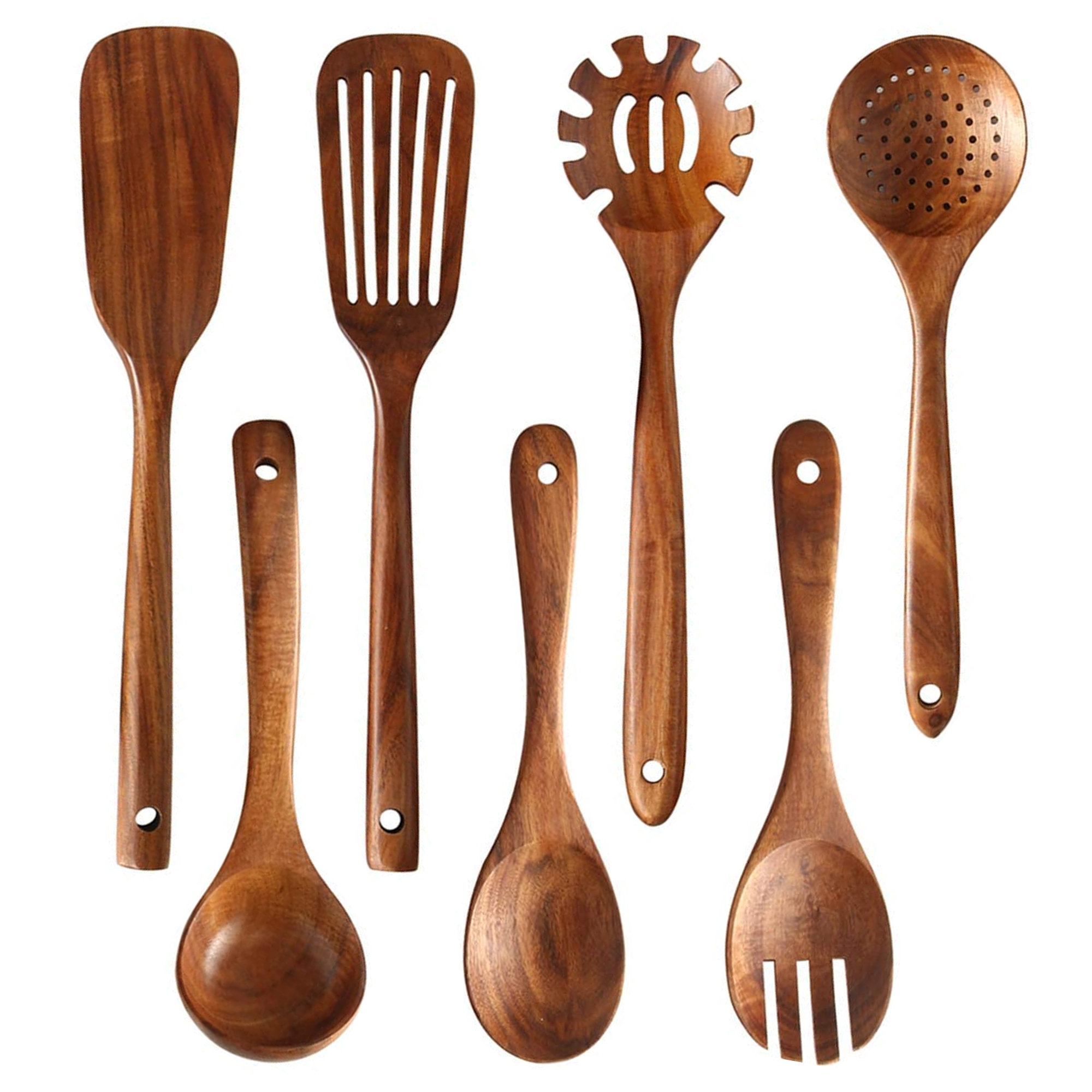 AIRPJ 7 -Piece Wood Cooking Spoon Set | Wayfair