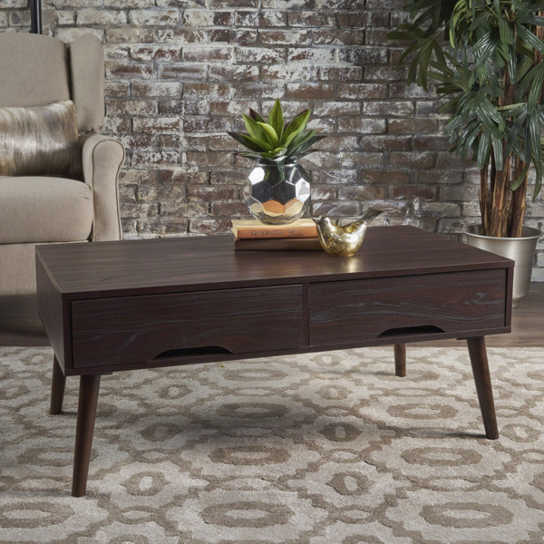 George Oliver Mid Century Modern Finished Fiberboard Coffee Table ...