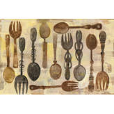 One Allium Way® 3 Piece Galvanized Metal Fork Spoon Knife Kitchen Wall ...