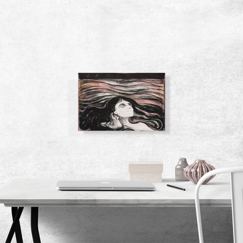 ARTCANVAS Lovers In The Waves 1896 Framed On Canvas by Edvard Munch ...