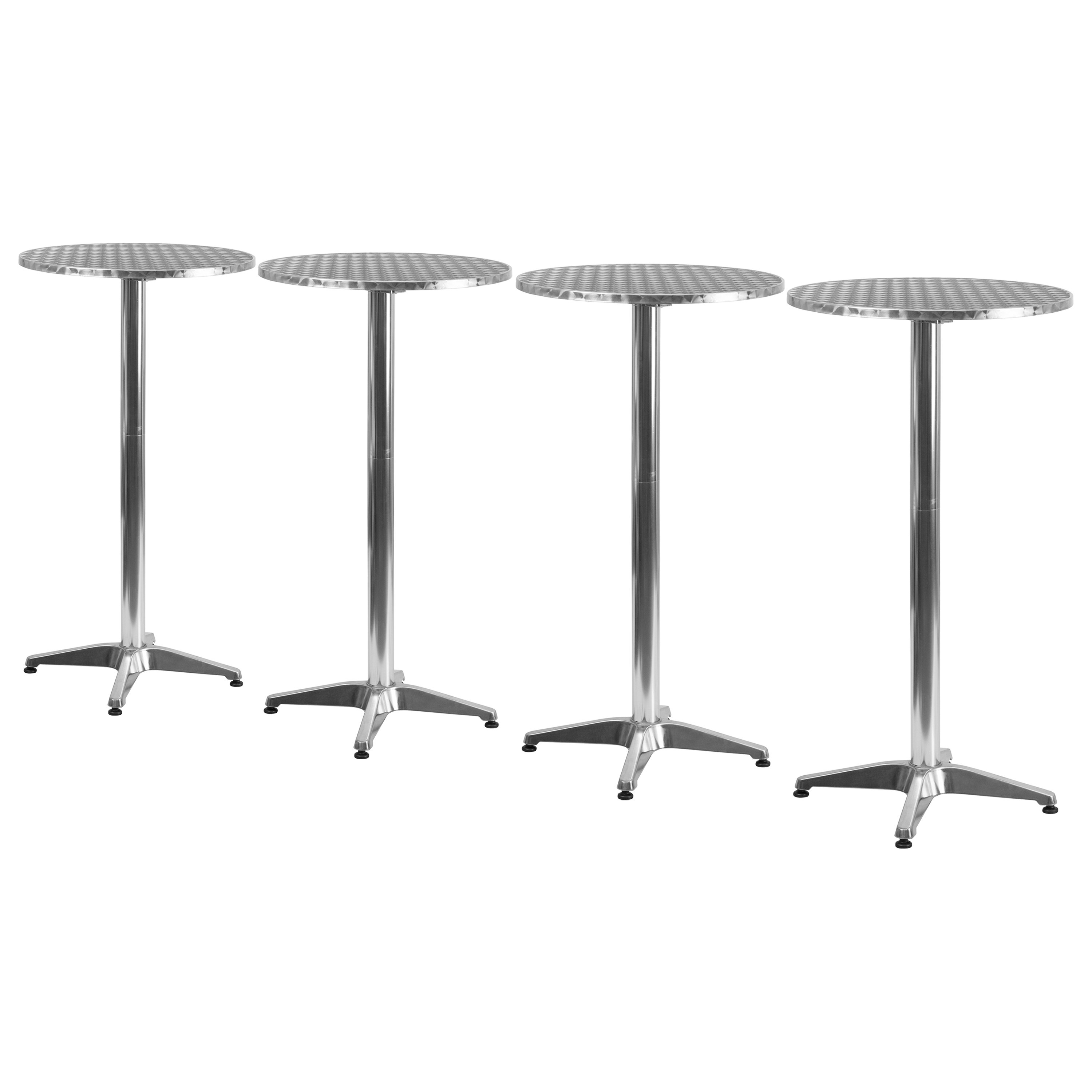 Orren Ellis Carlisa 23.25" Round Aluminum Indoor-Outdoor Bar Height ...