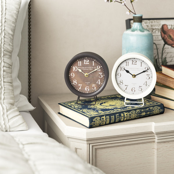 Mercury Row® Coastal Analog Metal Mechanical Tabletop Clock & Reviews ...