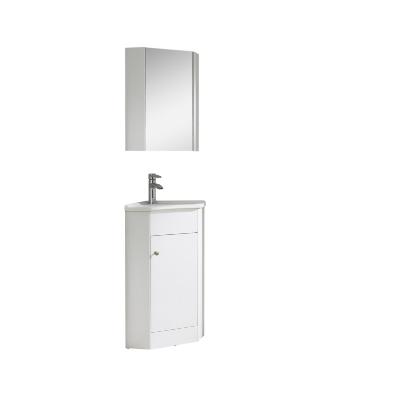 Ebern Designs Jorri 22'' Single Bathroom Vanity with Ceramic Vanity Top ...