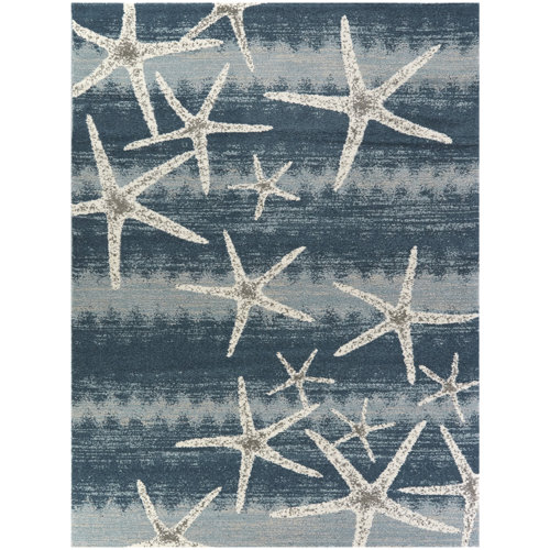 Sand & Stable Bayshore Coastal Starfish Striped Area Rug & Reviews ...