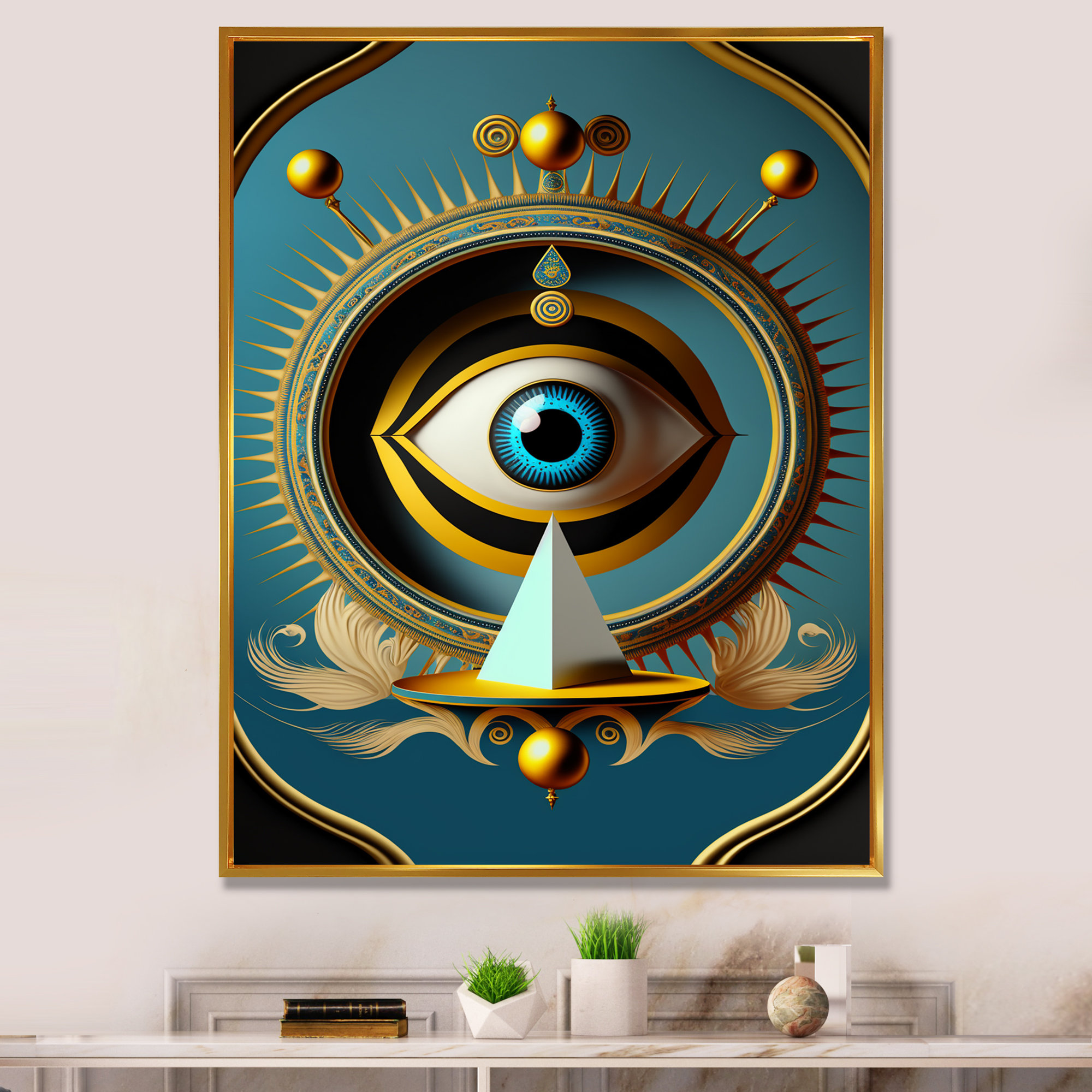 Bungalow Rose Golden Eye Of The Beholder VI On Canvas Print | Wayfair