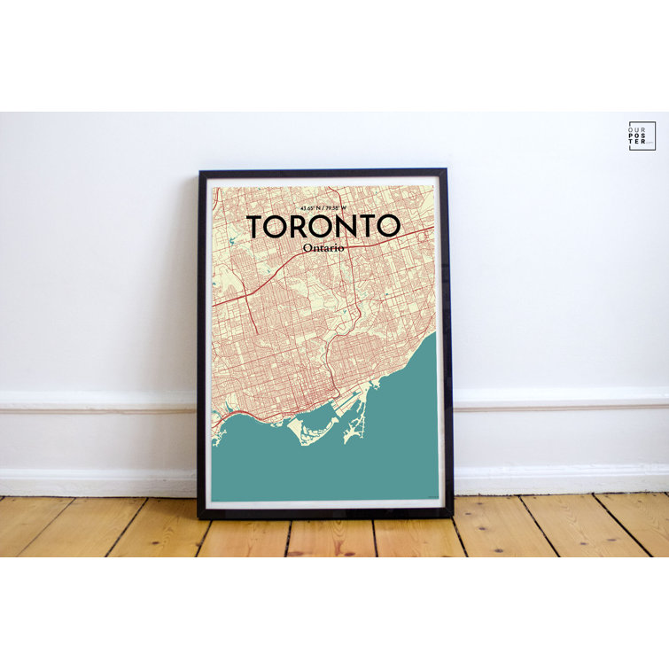 OurPoster.com Toronto City Map - Panoramic Graphic Art - Wayfair Canada