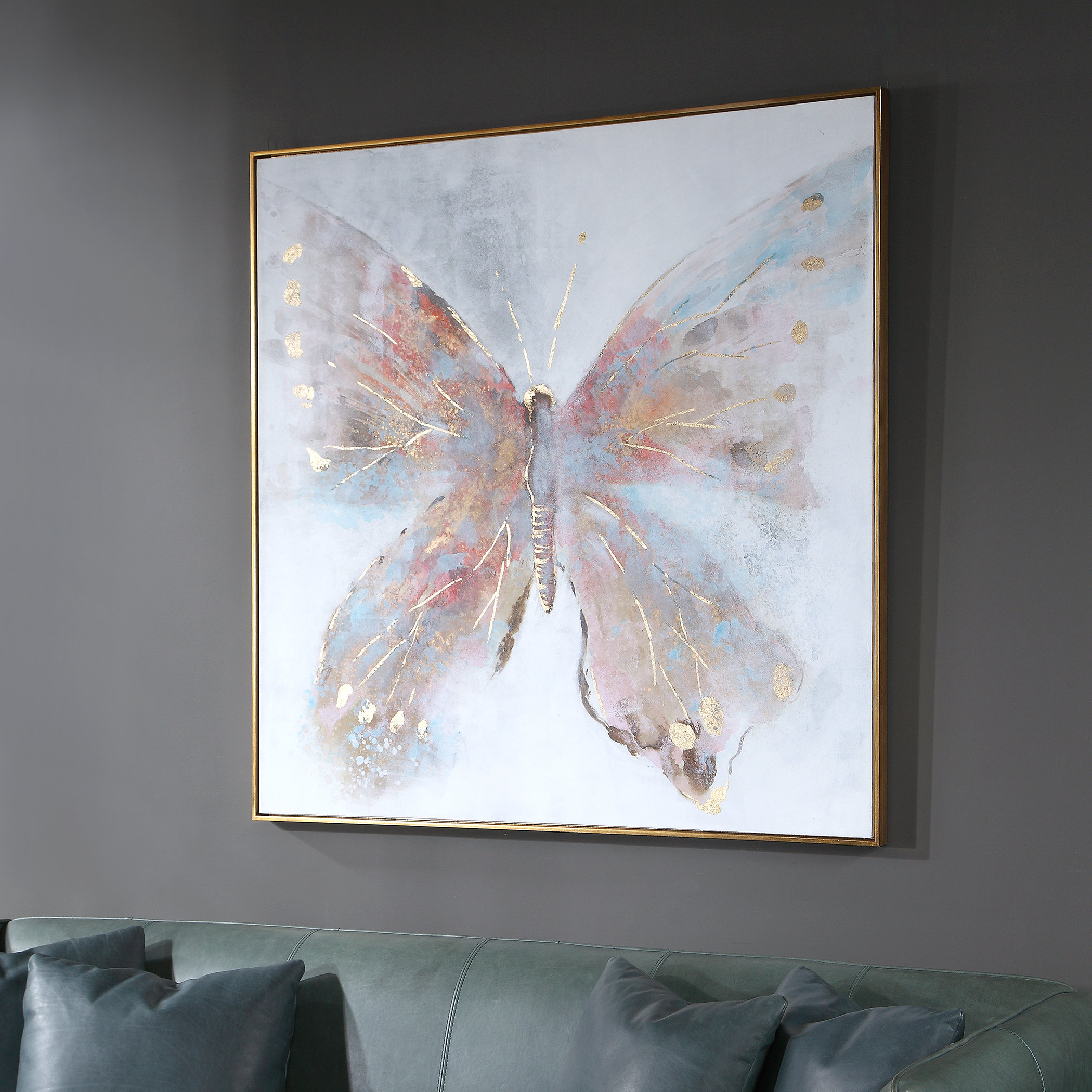House of Hampton® Free Flying - Floater Frame Painting on Canvas | Wayfair