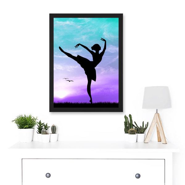 17 Stories Photo Silhouette Sunset Ballet Dancer - Picture Frame Art ...
