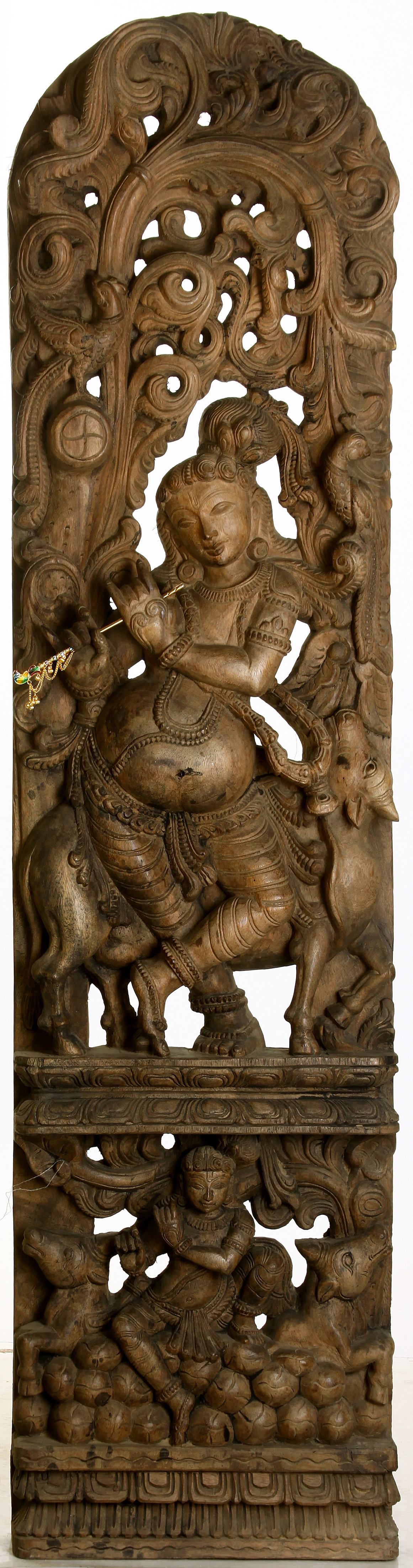 Exotic India Large Size Dhenu Venu Gopal Under Kadamba And Around Mount Govardhana Wayfair 
