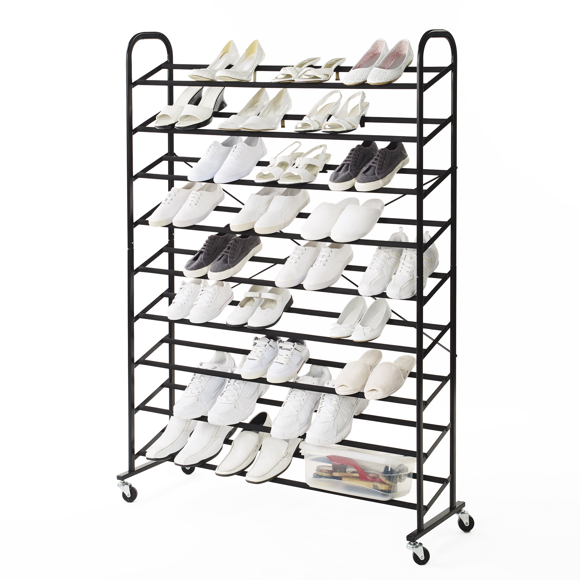 NeatFreak 54 Pairs Black Metal Shoe Rack & Reviews | Wayfair