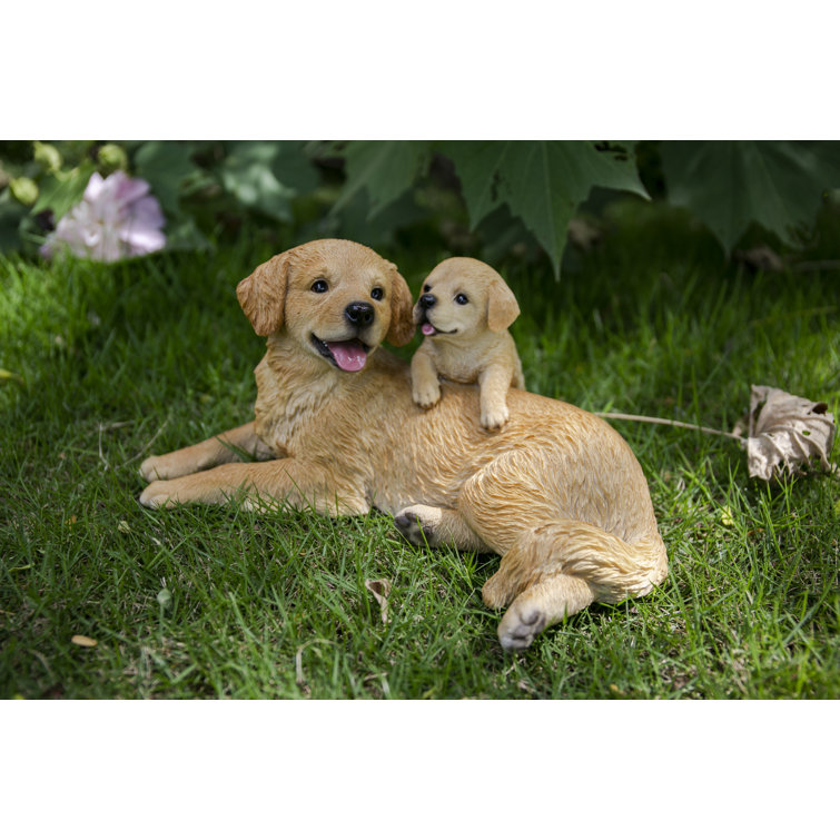 Hi-Line Gift Ltd. Mother and Baby Golden Retriever | Wayfair