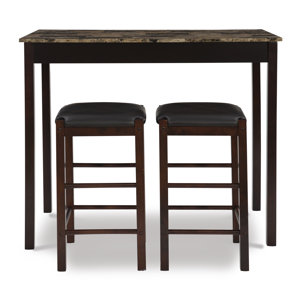 Winston Porter Loria 2- Person Counter Height Dining Set & Reviews ...