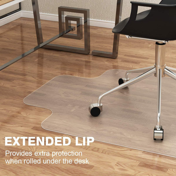 Ubesgoo Standard Lip Chair Mat with Straight Edge for Firm Surfaces ...