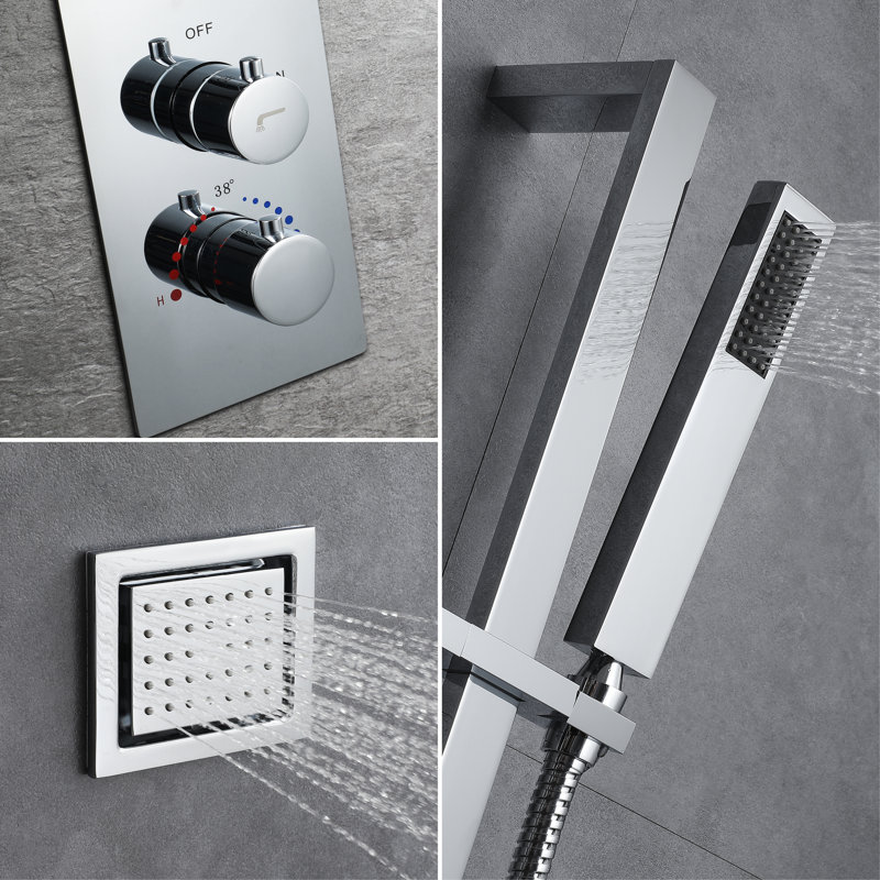 Smart Living&Technology Luxury Thermostatic Complete Shower System with ...