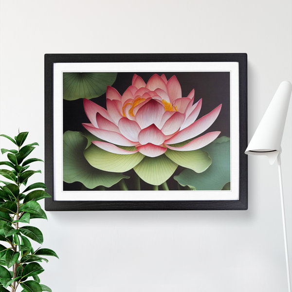 Latitude Vive Dramatic Lotus Flower - Single Picture Frame Graphic Art ...