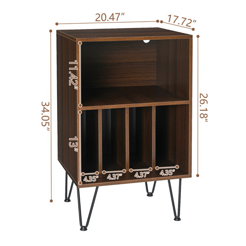 Wade Logan® Audio Rack with 3-Color LED RGB Light & Reviews | Wayfair