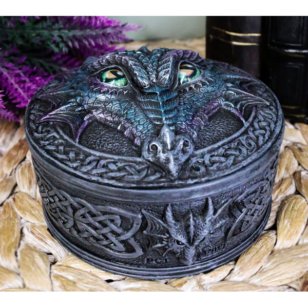 Trinx Gothic Midnight Dragon Jewelry Box | Wayfair
