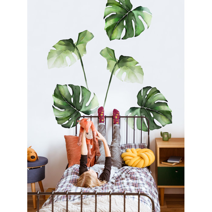 Bayou Breeze Monstera Tropical Jungle Leaves Wall Decal | Wayfair