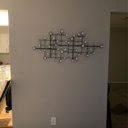 Mercer41 Silver Metal Abstract Wall Decor with Crystal Embellishments ...