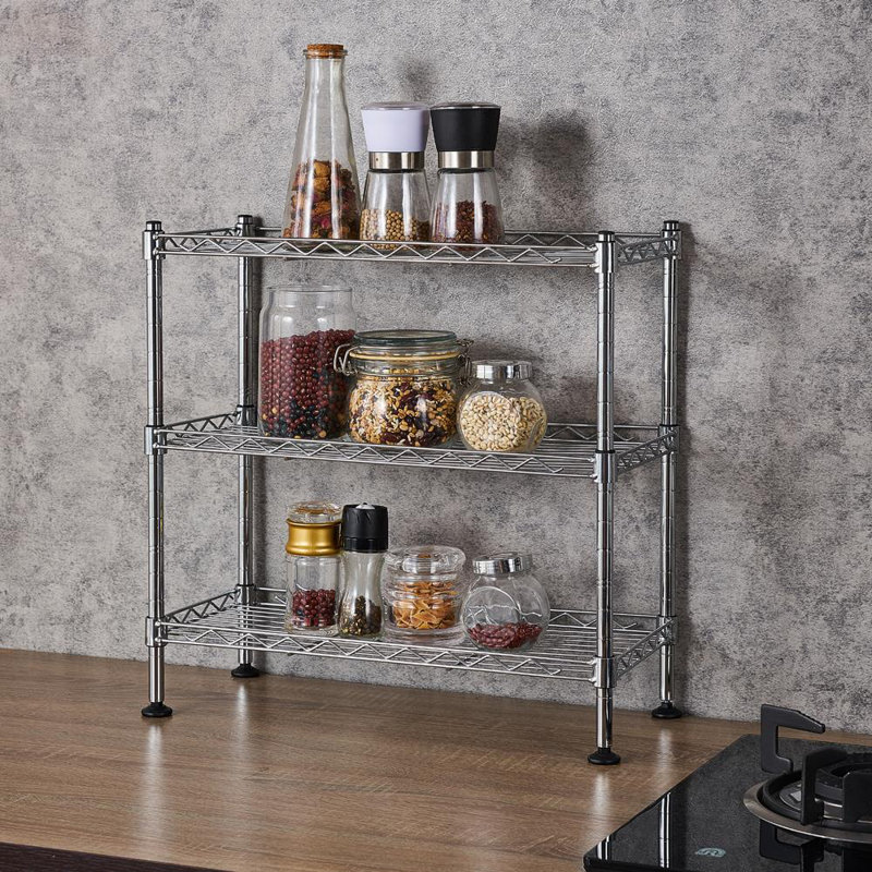 Rebrilliant 3-Tier Ultrazinc Cabinet Organizer Silver & Reviews | Wayfair