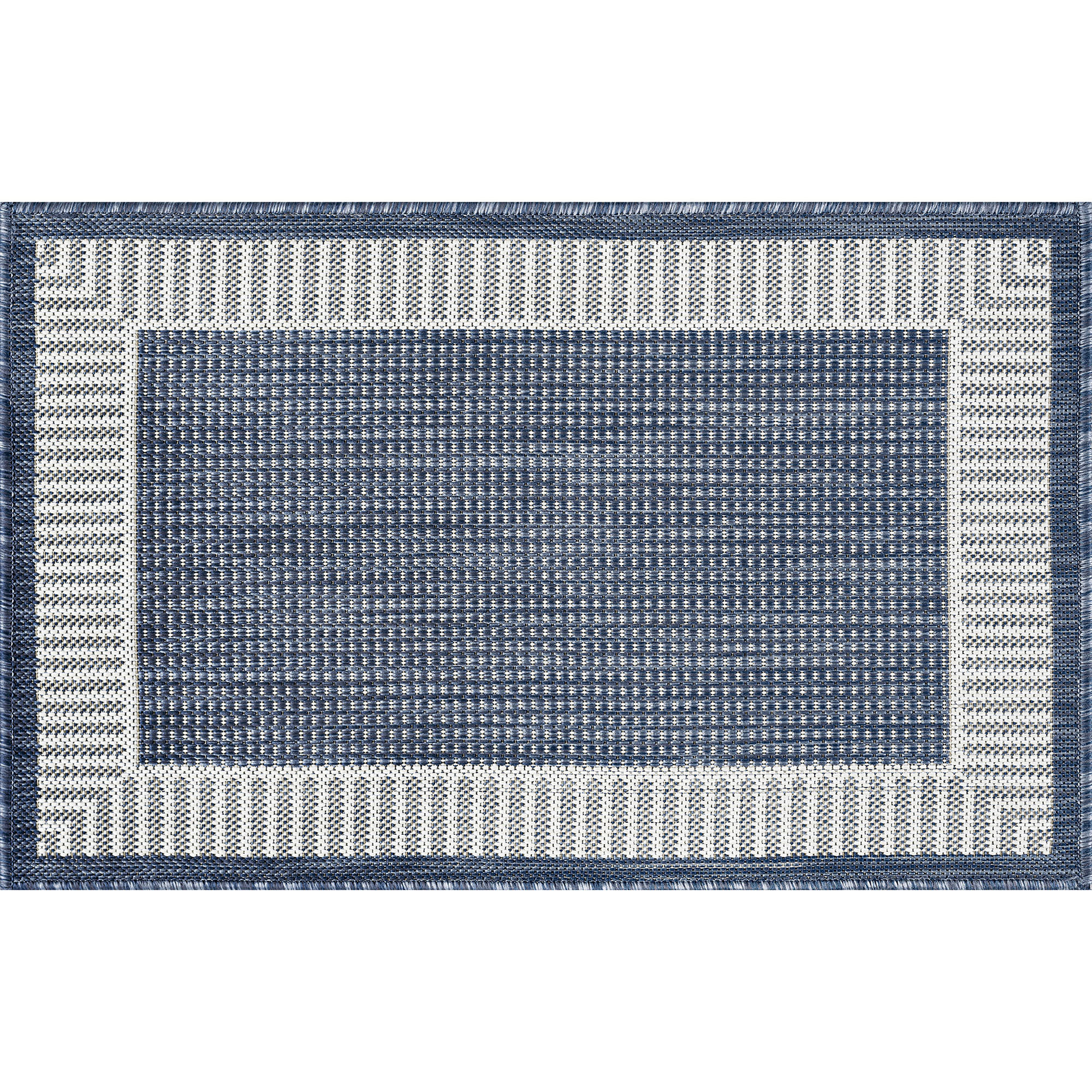 Three Posts™ Garrettsville Flatweave Navy Indoor/Outdoor Rug & Reviews ...