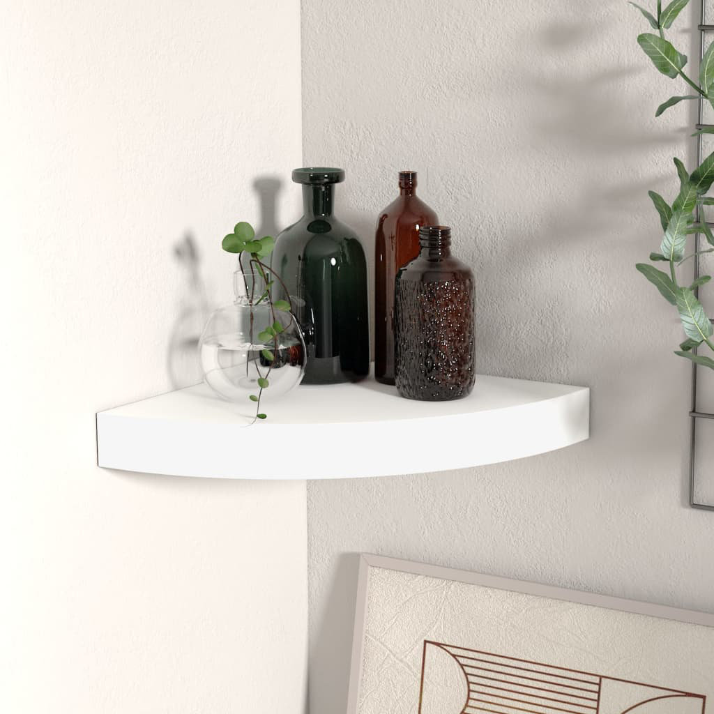 Ebern Designs Wall Corner Shelf Floating Corner Shelf Wall Mounted ...