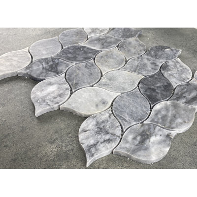 Miletos Stone Collection Marble Grid Mosaic Sheet Wall & Floor Tile ...