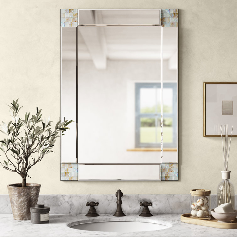 Brayden Studio® Rectangle Glass Wall Mirror & Reviews | Wayfair