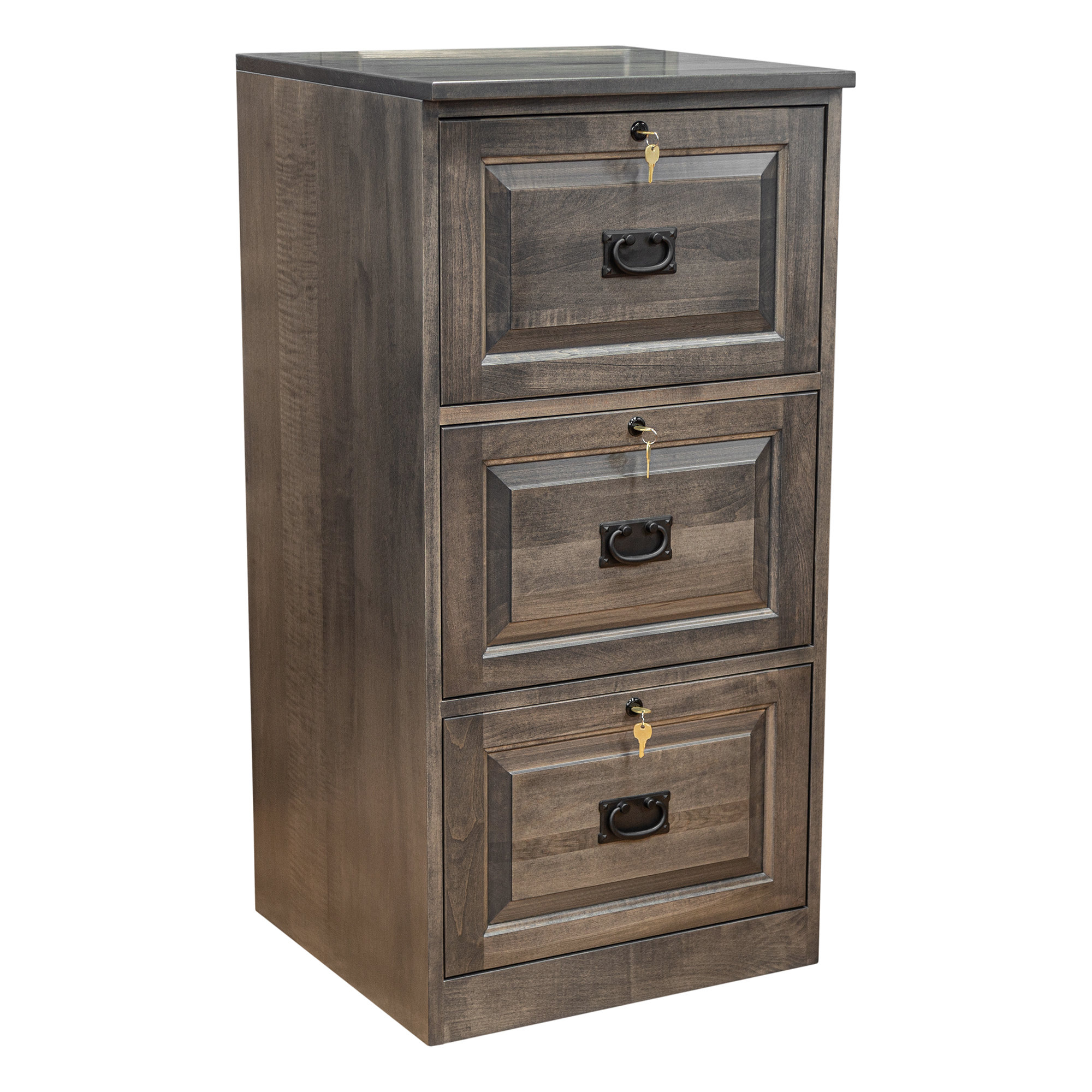 Millwood Pines Doory 21'' Wide 3 -Drawer Solid Wood Vertical Filing ...