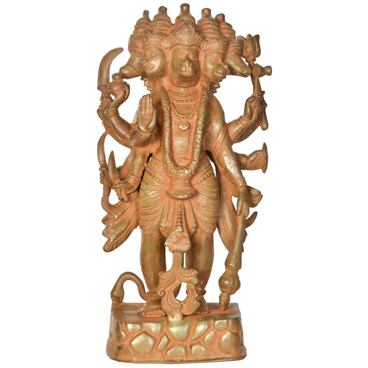 Exotic India Five Headed Hanuman As Eleventh Rudra Statue | Wayfair