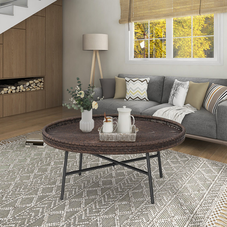 Bay Isle Home Outdoor & Indoor Wicker Round Coffee Table | Wayfair