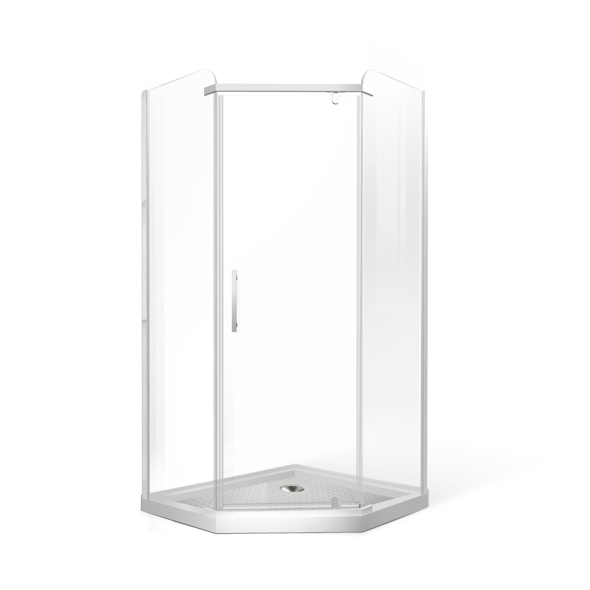 SL4U 36" W X 36" D X 72" H Semi - Frameless Neo-Angle Door Opening ...