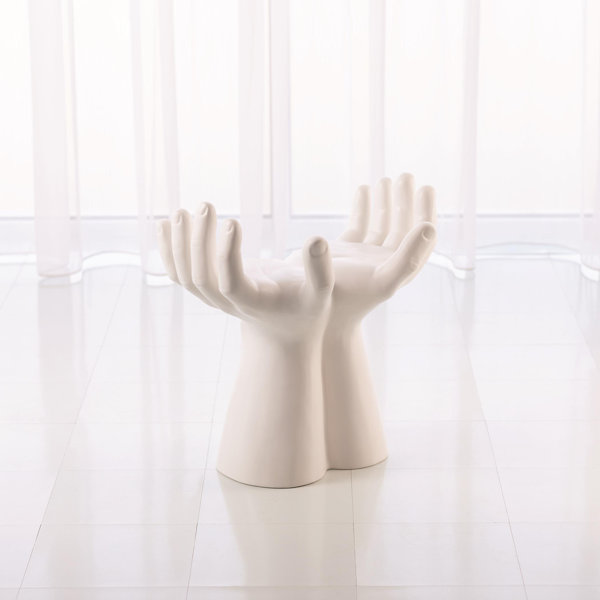 Studio A Hands Stool-Matte White & Reviews | Wayfair