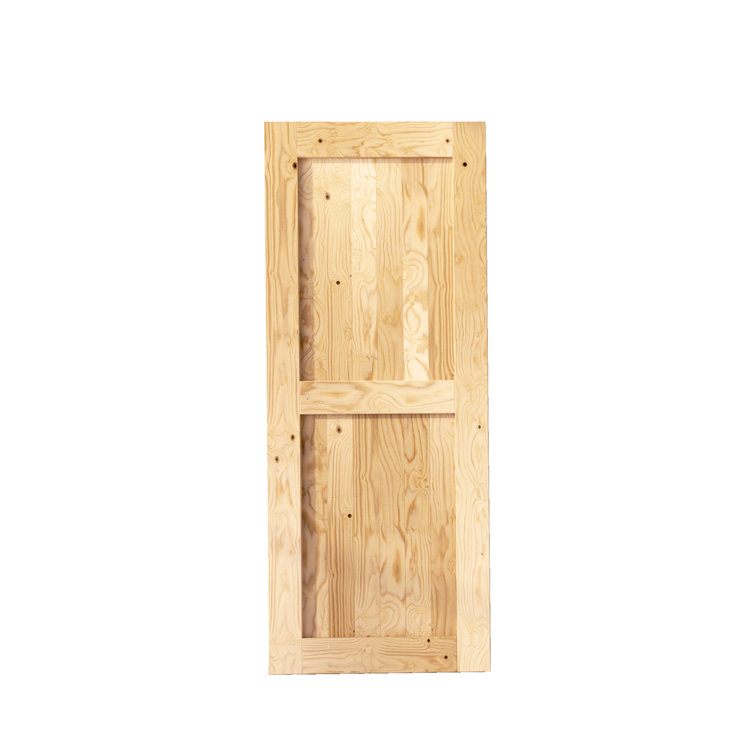 Homacer Paneled Wood Unfinished Barn Door without Installation Hardware ...
