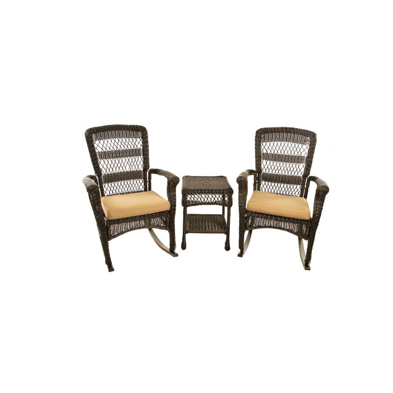 Tortuga Outdoor Portside Plantation 3 Piece Rocker Set & Reviews | Wayfair
