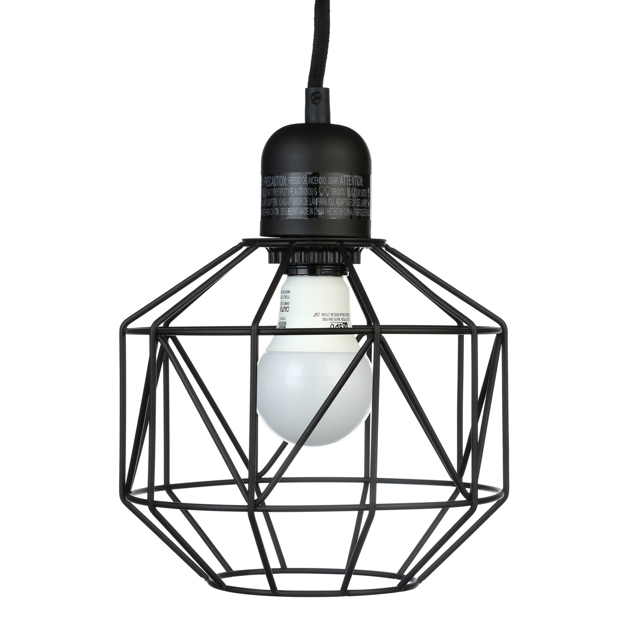 Better Homes & Gardens 1 - Light Bronze Caged Pendant | Wayfair