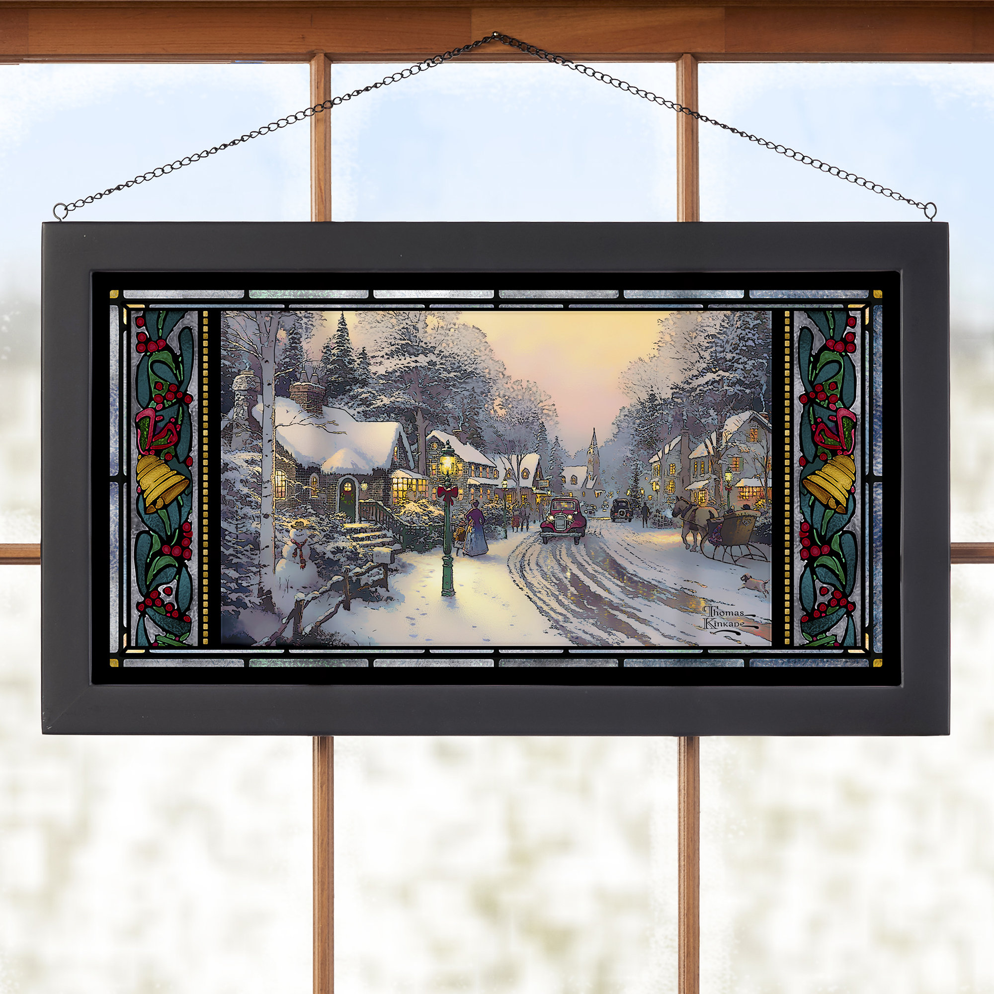 The Holiday Aisle® Village Christmas Window Panel & Reviews | Wayfair