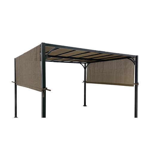 APEX GARDEN PE Pergola Canopy Top for 8 ft. x 10 ft. Pergola - Brown ...