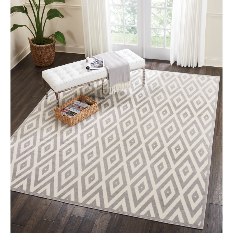 George Oliver Horley Performance Gray/Brown Rug & Reviews | Wayfair