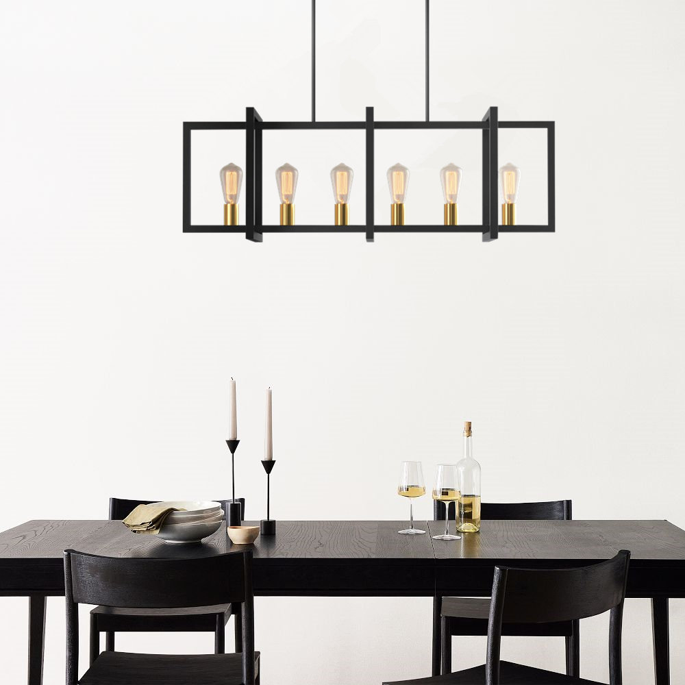 17 Stories Hames 6 - Light Kitchen Island Linear Pendant & Reviews ...
