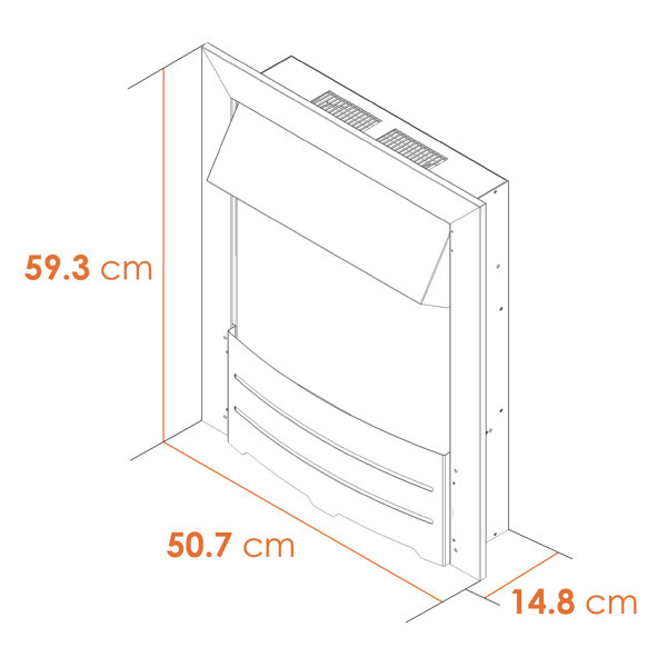 Adam Colorado Adam 50.7Cm W Electric Inset Fire & Reviews | Wayfair.co.uk